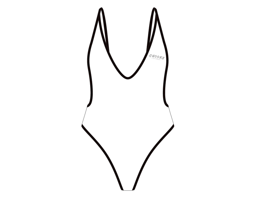Artic White Retro One-Piece – ChooksLA